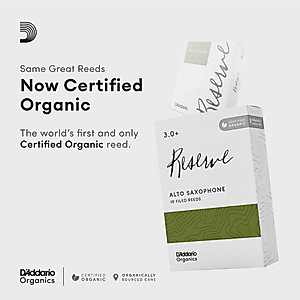 D'Addario Woodwinds Reserve Alto Saxophone Reeds - Sax Reeds - Thick Blank Reed for Rich, Warm Tone - 3.0 Strength, 10 Pack