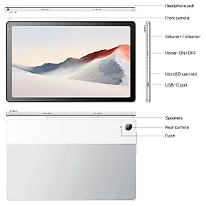 neoregent Tablet 10.4 inch 3GB RAM 32GB ROM WiFi 6 Android 11 6000mAh HD 1332 * 800 Quad Core Tablets (Silver)