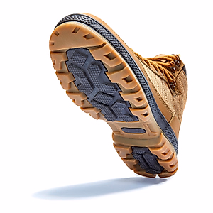 Wondamo Men's Snow Boots Lightweight Waterproof Winter Boots Fur Lined Anti-slip Cold Weather Shoes, Wheat Light Brown, 7.5 US Men