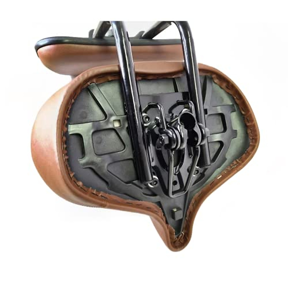 sixthreezero Super Max Bike Seat with Back, Comfortable Bicycle Saddle Extra Large Wide Super Max Cushion Comfort Seat for Men and Women, Brown