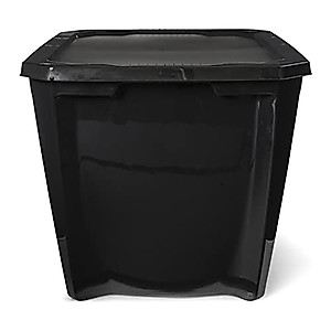 Life Story Black 20 Gal Stackable Organization Storage Box Container (7 Pack)