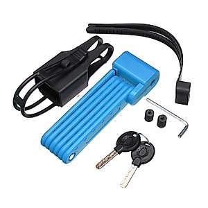 RASHU Folding Lock Motorcycle Bicycle Lock Anti-Theft Lock Mountain Bike Lock Joint Riding Equipment Motorcycle Electric Vehicle Lock Accessories