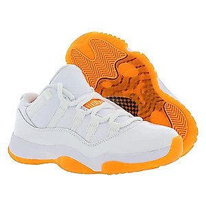 Nike Women's Air Jordan 11 Low WMNS Bright Citrus, White/Bright Citrus, 9W