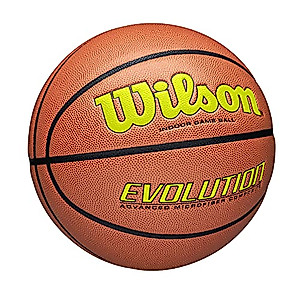 Wilson Evolution Official Size Game Basketball-Yellow