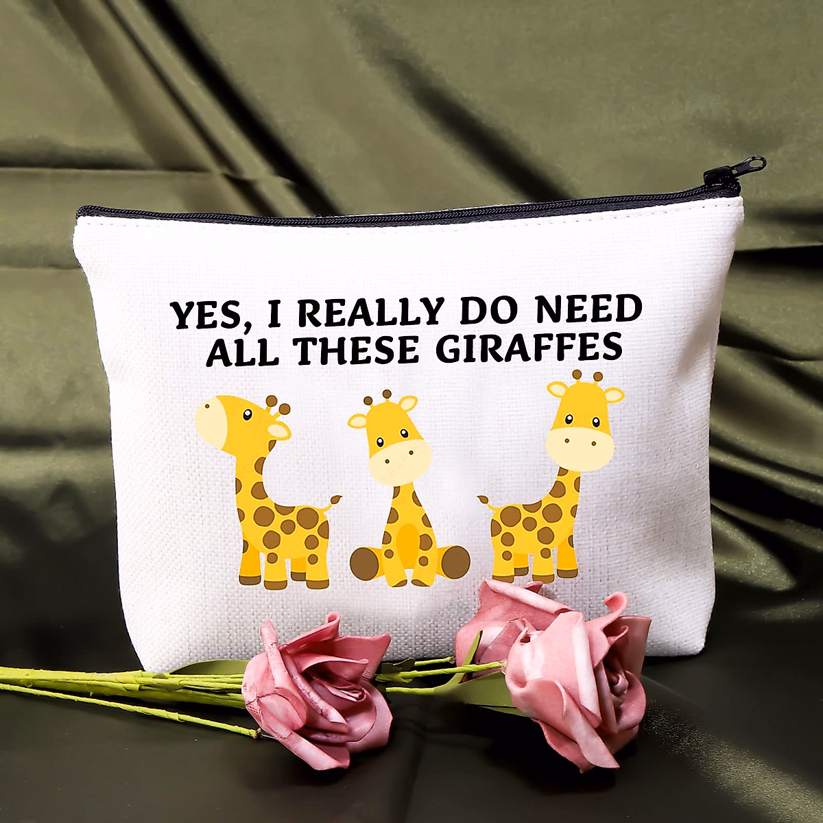 BDPWSS Giraffe Gifts For Giraffe Lovers Giraffe Makeup Bag Yes i Really Do All Need These Giraffes African Animal Lover Gifts (Do need all giraffes)