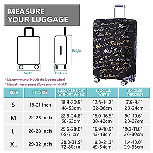 TRAVEL KIN Luggage Covers For Suitcase Tsa Approved,Suitcase Cover Protector Fit 18-32 Inch Luggage