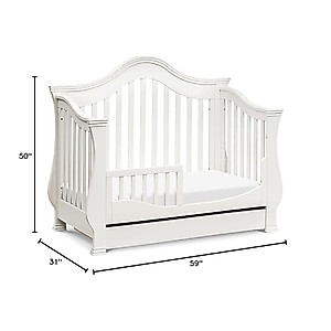 Davinci Ashbury 4-in-1 Convertible Crib with Toddler Bed Conversion Kit in Warm White, Greenguard Gold Certified