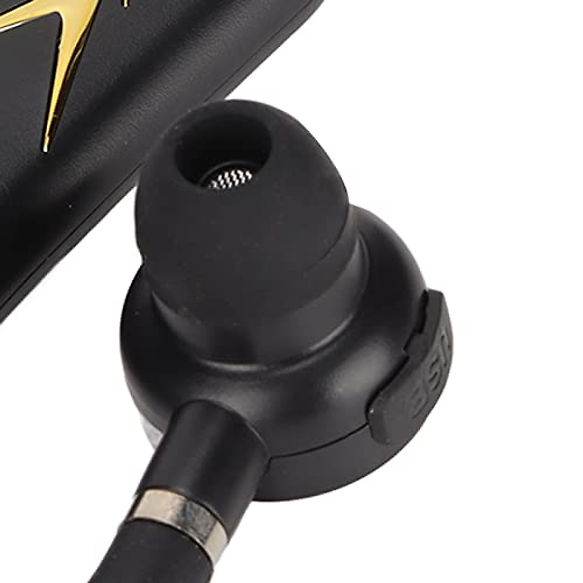 Lazmin112 Wireless Bluetooth Headphone, Deep Bass Noise Cancelling Ear Hanging Type Earphone, Double Rotation and Adjustable Angle, for Business/Office/Sports