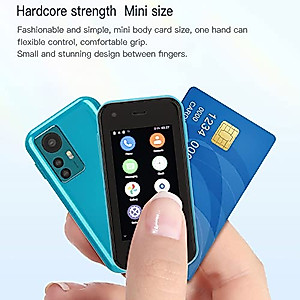 3G Smart Phone, 1GB RAM 8GB ROM Mini Cell Phone 700 MAh Battery Support 2.4G WiFi Multi Language Support Bluetooth for Daily (Blue)