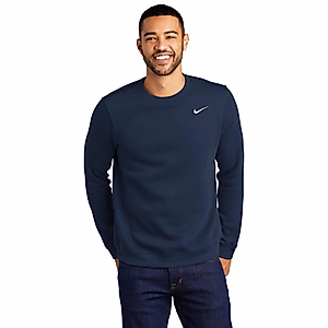 Nike Club Fleece Crew Men's Sweatshirt Crewneck (Navy, X-Large)