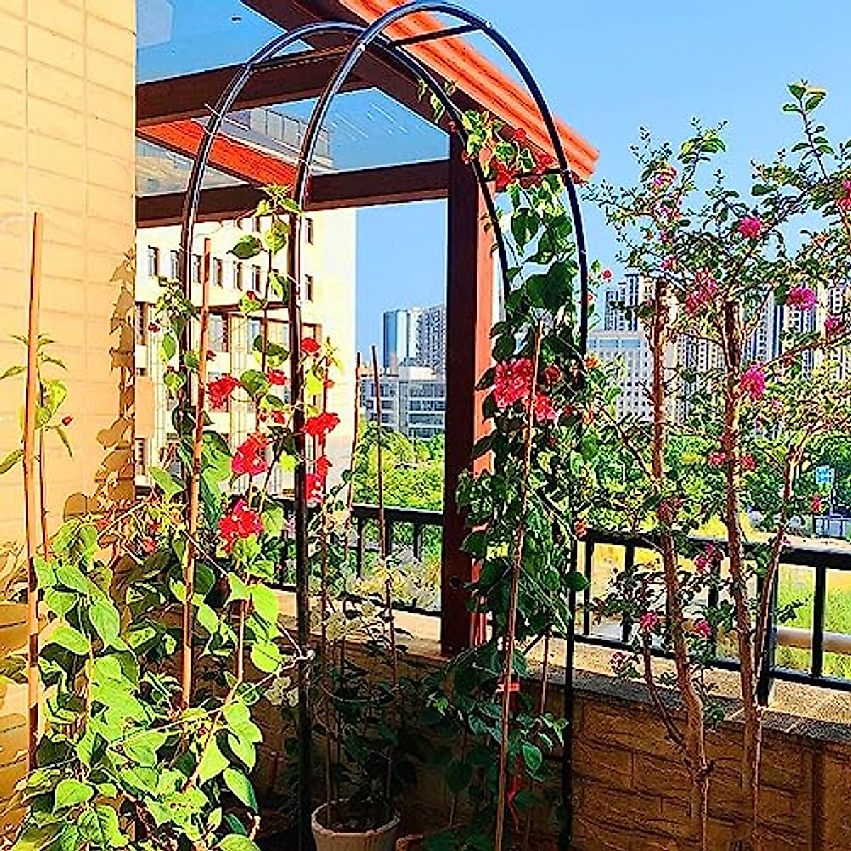Metal Garden Arch Heavy Duty Arbor Trellis Wide 120Cm 140Cm 180Cm 240Cm 300Cm 350Cm Wedding Rose Arch Decoration Balloon Support Rack,Green,W1.2M*H2.2M