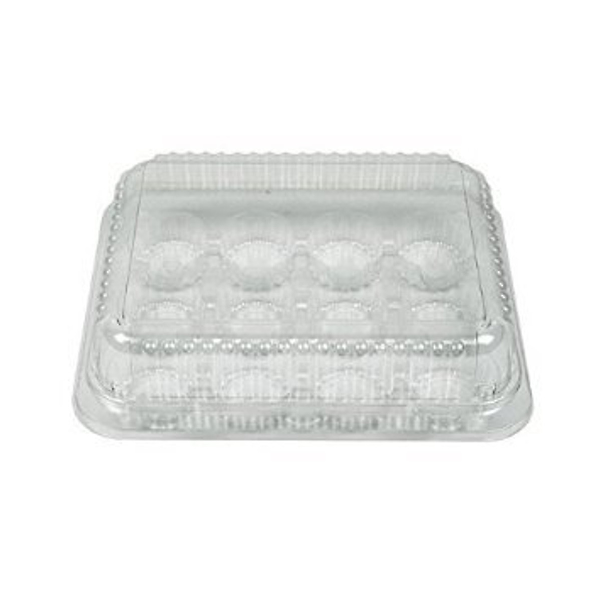 pizety Case of 50 plastic cupcake boxes 12 Cupcake Containers Clear plastic disposable 12 pack Cupcake Container 1 dozen cupcake container 12 cavities 12 Compartment Cupcake Container 12 count