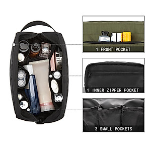 Vorspack Toiletry Bag Hanging Dopp Kit for Men Water Resistant Shaving Bag with Large Capacity for Travel - Army Green