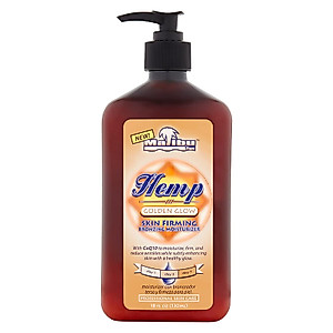 Malibu Tan Hemp Golden Glow Skin Firming Lotion, Medium Deep, 18 fl oz (530 ml) - 1-PACK