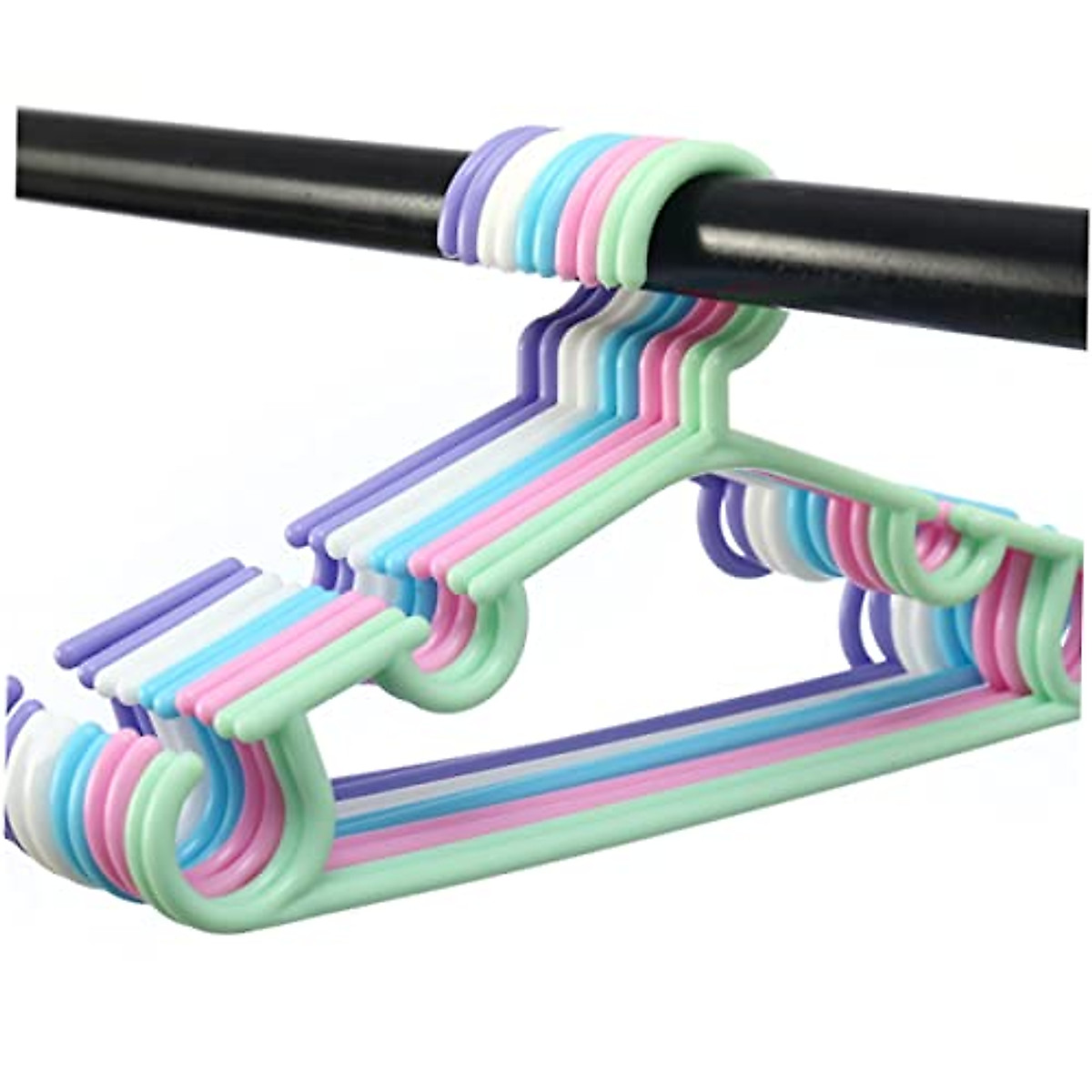 HANABASS 100pcs Baby Hanger Pants Rack Hanger Baby Clothes Rack Hook Hanger Toddler Hangers Plastic Clothes Hanger Plastic Hangers Children Clothes Hanger Coat Hanging Tool Clothes Hangers