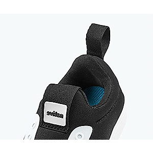 Native Shoes Kids Jefferson Hero Sneaker for Little Kids - Vegan, Eva Outsole and Outsole Shoes Jiffy Black/Shell White 12 Little Kid M