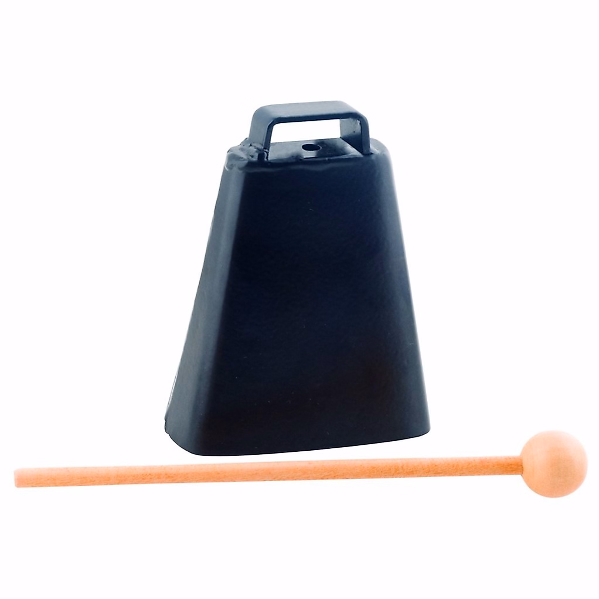 Black Metal Cowbell with Mallet (4.25 x 3 x 1.25in.; Age 3+)