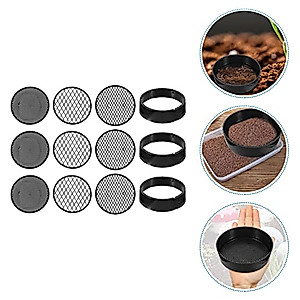 YARNOW 3 Sets Soil Sieve Set Mesh Sifting Pan Soil Sand Sieve Fine Mesh Strainer Gardening Tool Riddle Soil Sifter for Sand Rock Compost