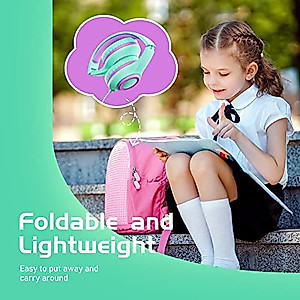 Mevoix Kids Headphones Wired, Headphones for Kids for School, 94dB Volume Limit Over Ear Kids Headphones with Mic, Foldable Kids Headphones for Girls Boys Teens, Toddler Headphones for iPad Kindle