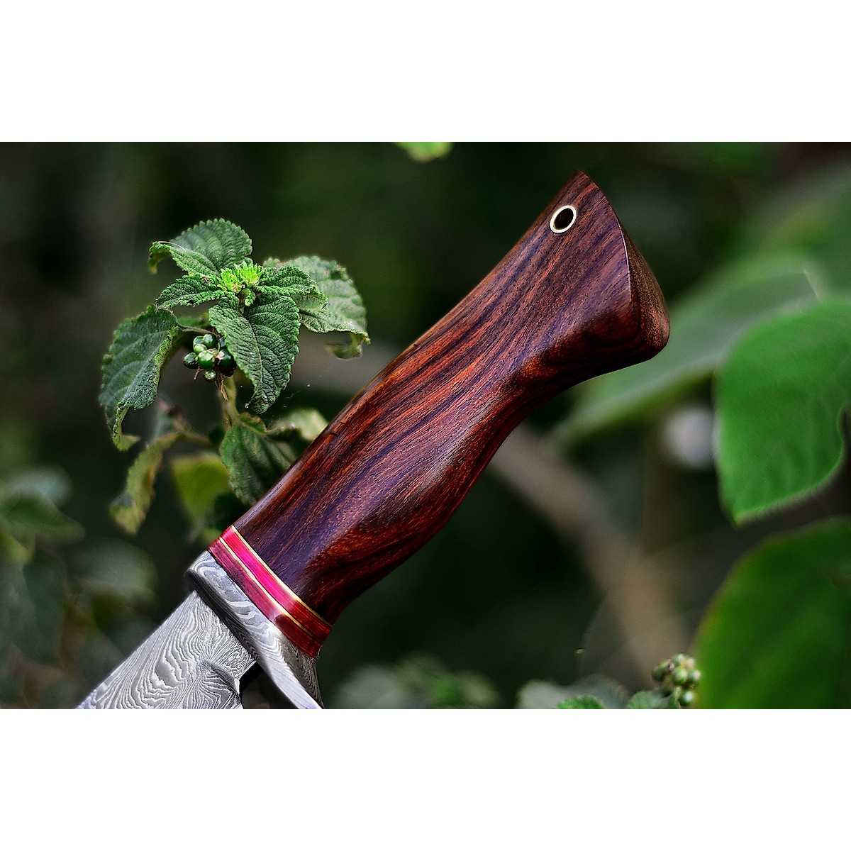 SHARD Hunting knife, Handmade Damascus Hunting Knife, Damascus Steel Hunting Knife with Sheath,Fixed blade Knife for Men,Full Tang Knife,Camping Knife, Skinning Knife,Survival Knife