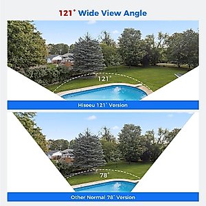 【121° Wide Angle+Spotlight Alarm】 Hiseeu 8MP 4K PoE Security Camera System,PoE Camera System 16CH Expandable,w/5MP Home Security Cameras,Human/Vehicle Detect,2-Way Audio,24/7 Recording,3TB HDD