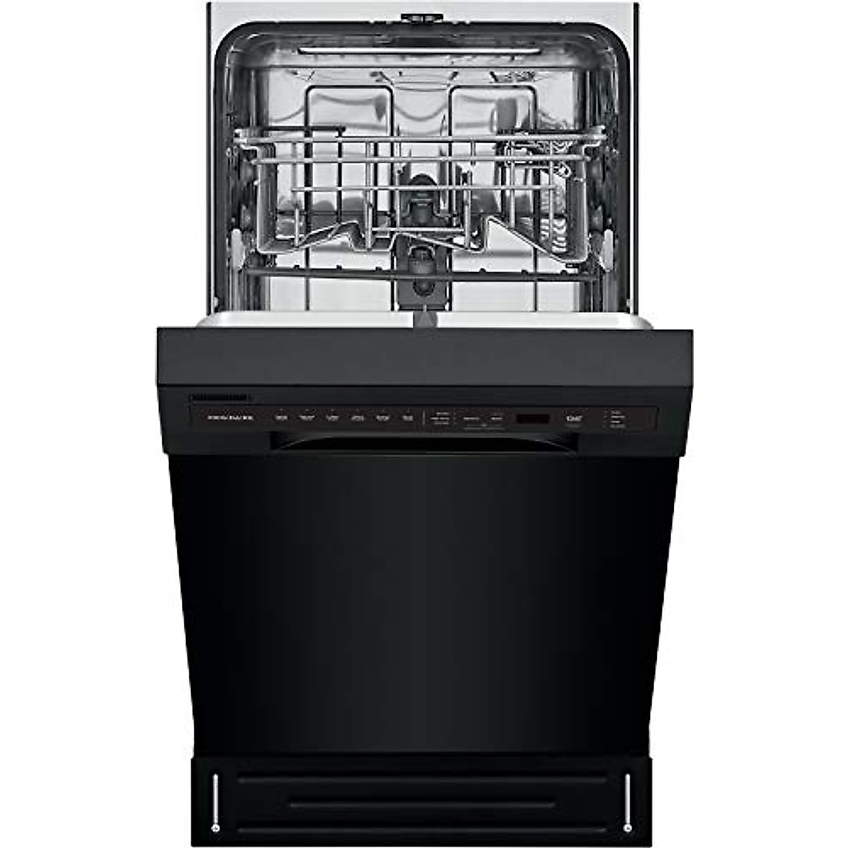 Frigidaire 18 in. ADA Compact Front Control Dishwasher in Black with Dual Spray Arms, 52 dBA, includes room-of-choice delivery