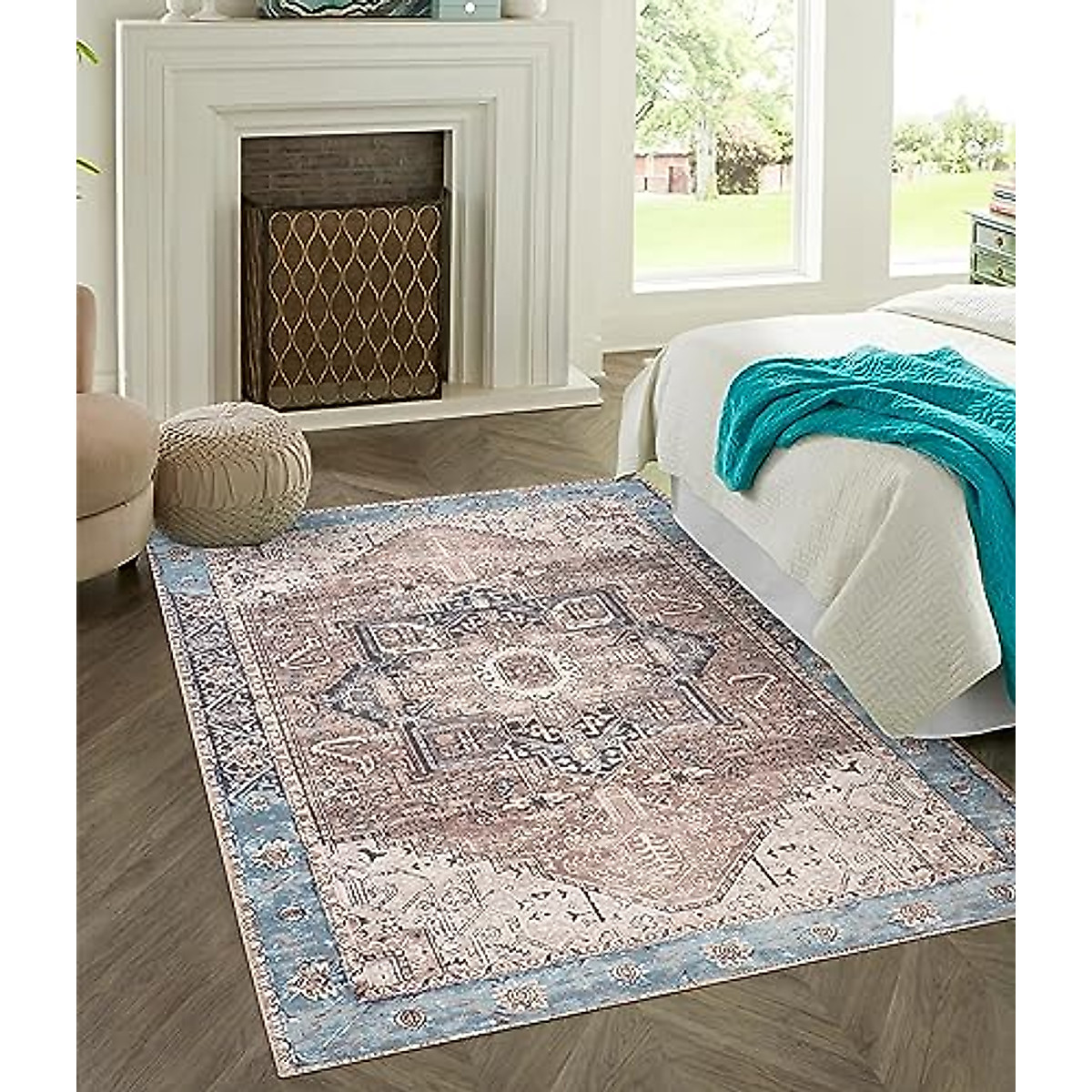 Bellini Rugs Machine Washable Rug with Non Slip Backing, Living Room Rug, Kitchen Area Rug, Pet Friendly Area Rugs, Throw Rugs for Entryway, Home Floor Decor, 3' x 5'