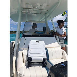 InUSA TREND Luggage with Spinner Wheels | Durable lightweight Hardside Suitcase, Travel bag with Handle and Trolley, 24-Inch Medium Checked luggage | White