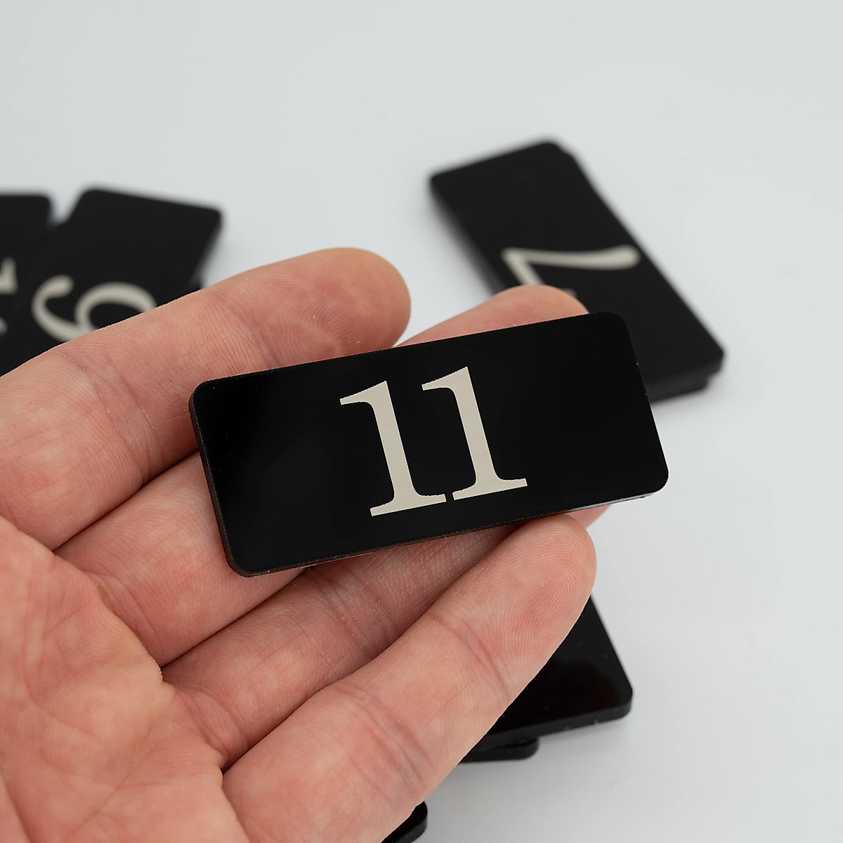 StayMax Plastic Rectangle Locker Numbered Sticker Room Number Table Number (1-100, Black)