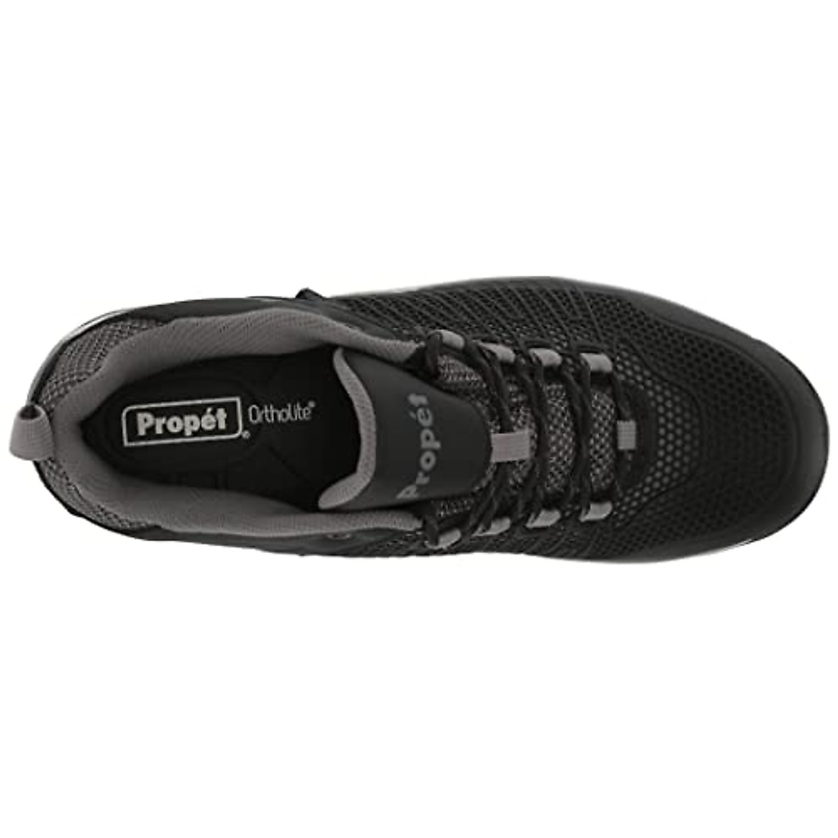 Propét Mens Vestrio Hiking Shoe, Black/Grey, 9 XX-Wide US