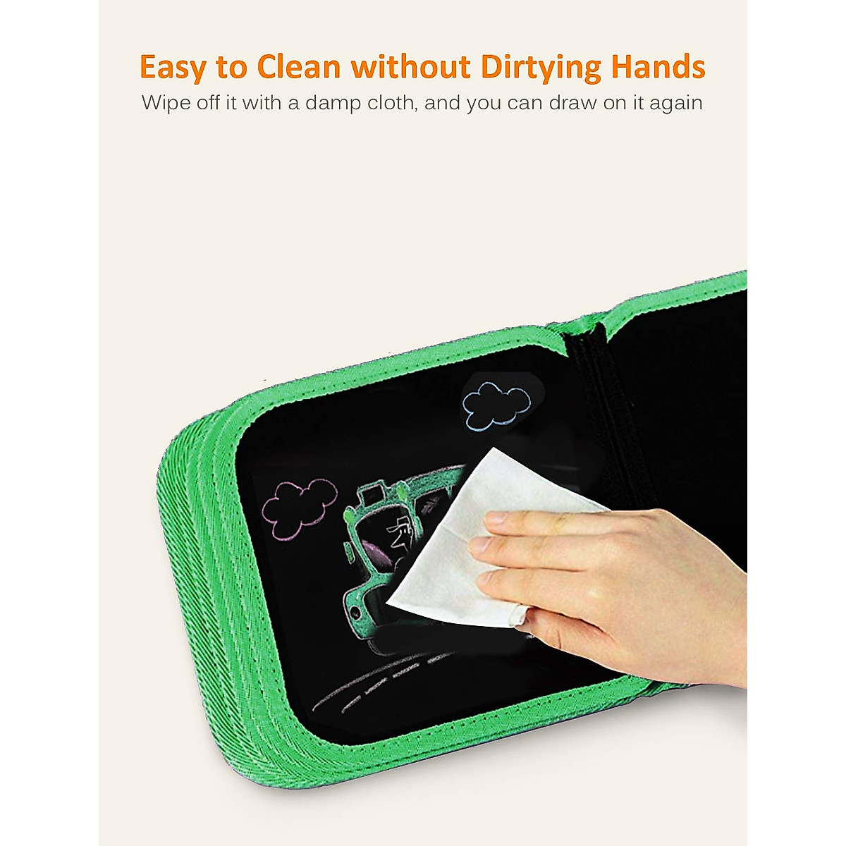 CALMSEN Portable Kids Drawing Pad, Erasable Toddler Art Supplies with 12 Colored Erasable Pens, Kids Art Supplies, Crafts Kits for Kids, Birthday Gift for Girls Boys Ages 3, 4, 5, 6, 7, 8-8.5"x8.3"