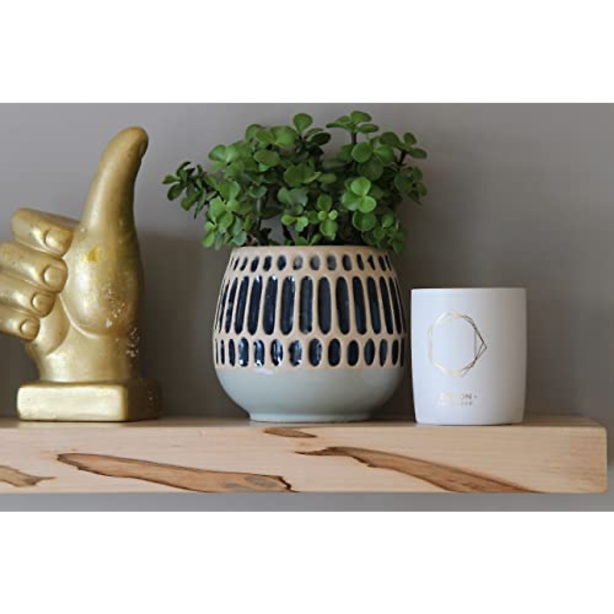 Urban Legacy Modern Hardwood Floating Accent Shelves | Set of 2 | Wormy Maple | Furniture Grade Clear Coat | Amish Handcrafted, Lancaster, PA (48" x 7" x 2")