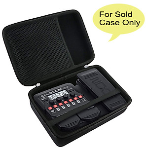 co2CREA Hard Carrying Case replacement for Zoom FOUR Bass Guitar Multi-Effects Processor Pedal (Zoom G1X B1X A1X FOUR Guitar Case, Black Case)