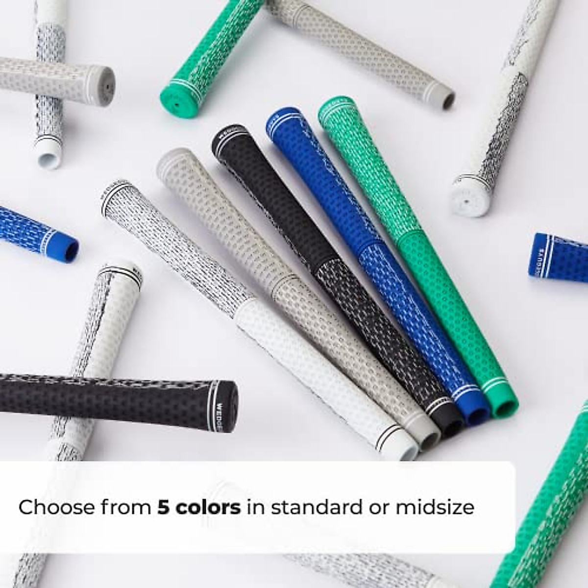 Wedge Guys DC Tour Golf Grips – 4 Grip Zones for Supreme Comfort & Control - All-Weather Performance Golf Club Grips Replacement for Regripping Wedges Drivers Irons Woods Hybrids, Midsize or Standard