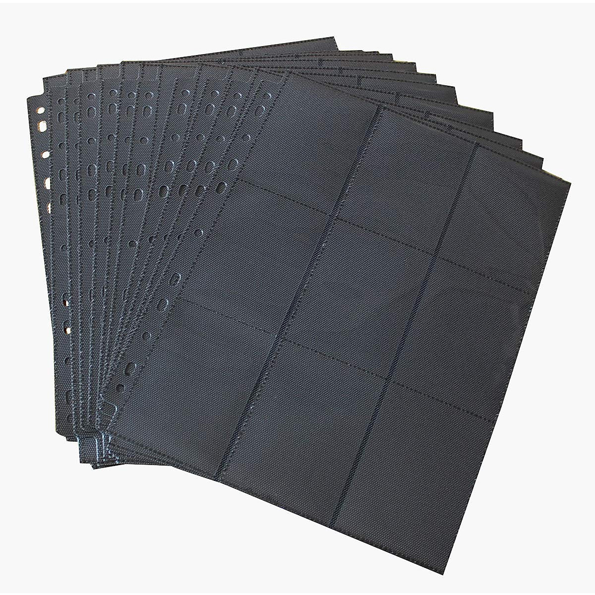 WINTRA 1800 Pockets Trading Card Pages, 9-Pocket Side-Loading Card Sleeves Protectors, Sports Card Collector Album Sheets for Ring Binder(100 Background Pages)