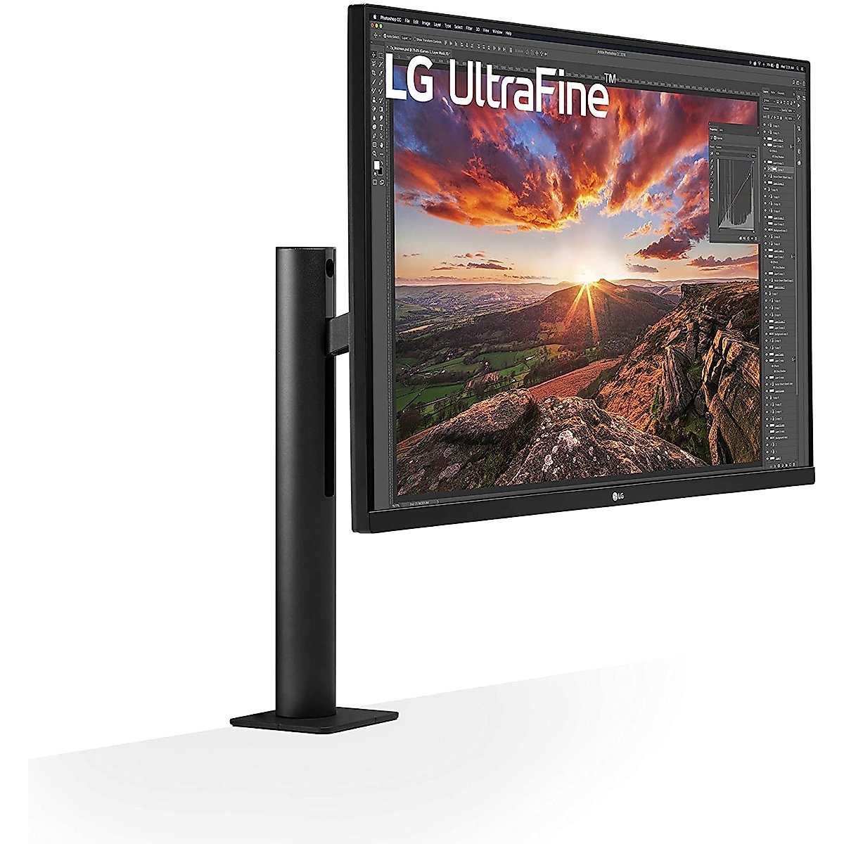 LG Newest 32" Class Ultrafine UHD IPS Monitor with ErgoStand | 4K IPS Display with HDR 10 Compatibility | USB Type-C Connectivity | W/HDMI & USB Type-C Cables (Black)
