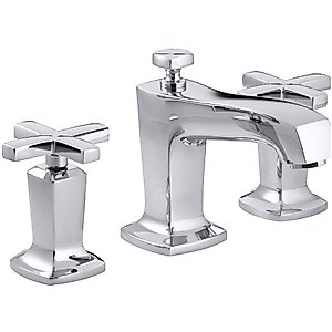 KOHLER 16232-3-CP Margaux 1.2 gpm Bathroom Sink Faucet with Cross Handles, Widespread, Polished Chrome
