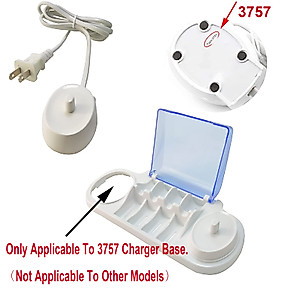 Replacement Charger Base for 3757 Electric Toothbrushes, Inductive Charger Fits Genuine Pro, Electric Toothbrush Stand Holder Heads Organizers with Charger Holder