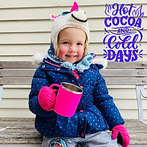 Real Deal Steel "Keep it Real Kids Mugs - 100% Lead and BPA Free Kids Coffee Mug for Hot Chocolate - Set of 2