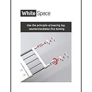 Whitespace Expandable Closet Tension Shelf - Stainless Steel 9.45 in. x 24 in. x 40 in. Adjustable Shelf, Kitchen Cabinet Storage Maximizer, Additional RV Storage, Heavy Duty Tension Rods (10x24)