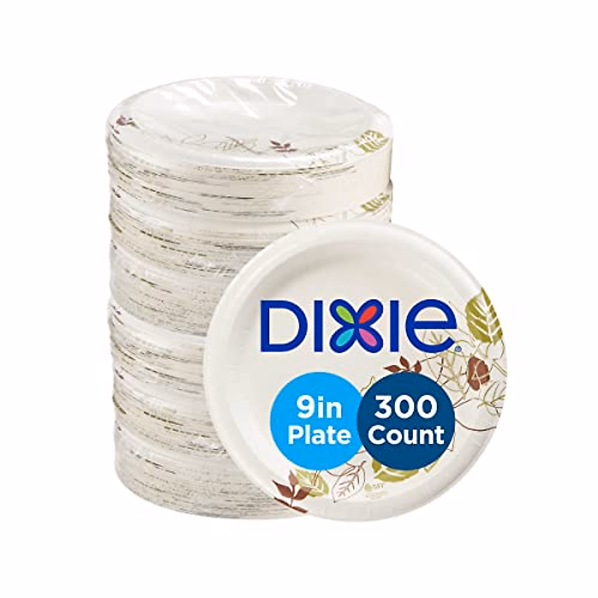 Georgia-Pacific Dixie® 8.5" Medium-Weight Paper Plates by GP PRO, Pathways®, UX9P300, 300 Count (50 Plates Per Pack, 6 Sleeves Per Case)