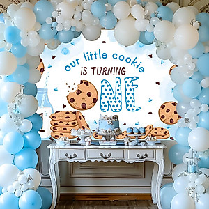 Mocsicka Cookie First Birthday Party Backdrop Cookies and Milk 1st Birthday Background Boys First Birthday Party Decorations Banner Photo Studio Props (7x5ft)