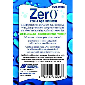 Lubegard 75200 Zer0 Pool and Spa Lubricant - 8 oz.