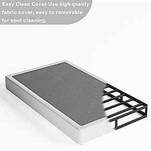 Daqutic Box Spring Twin XL，5 Inch Metal Box-Spring Only, Mattress Foundation, Heavy Duty Structure with Fabric Cover, Noise Free, Non-Slip, Easy Assembly