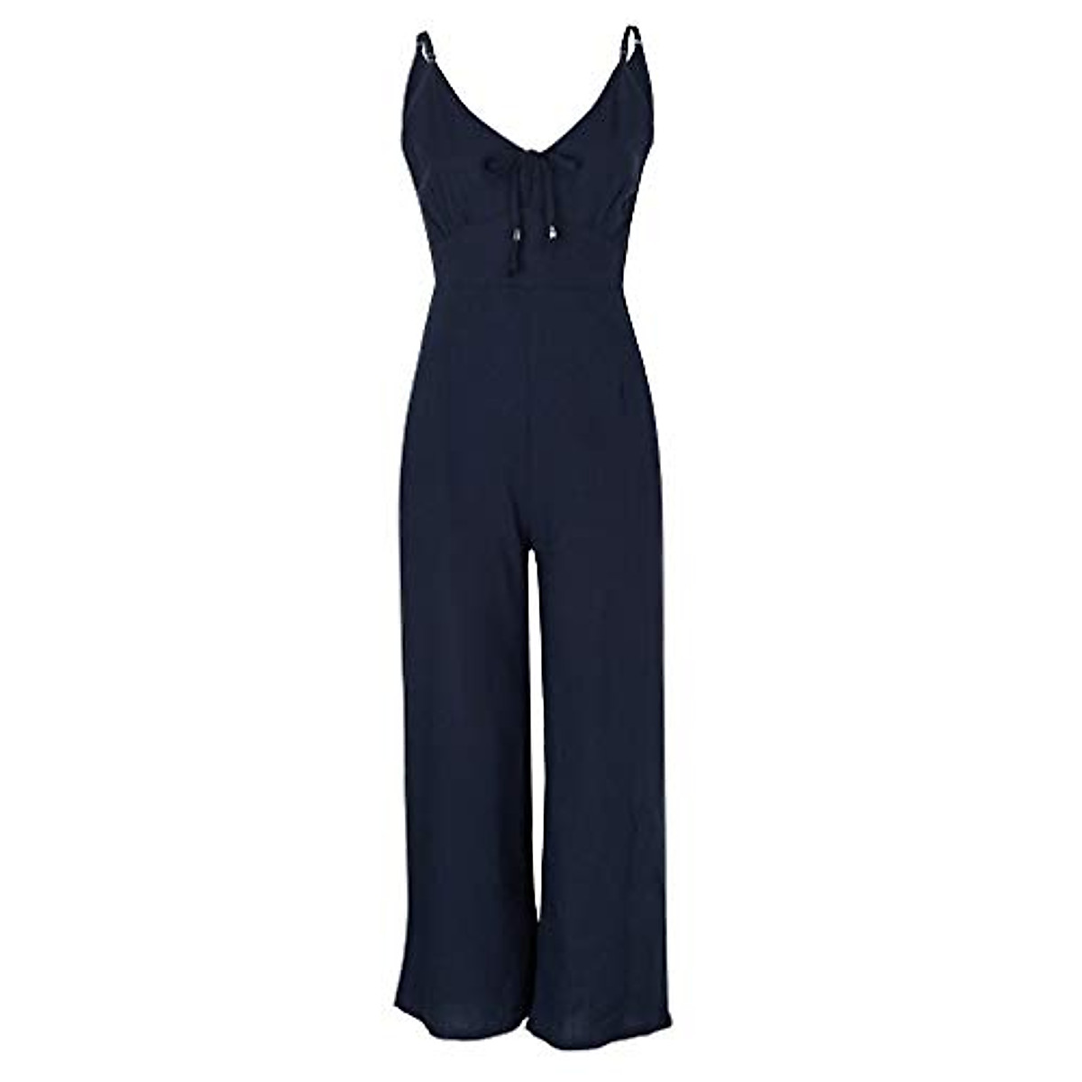 Womens V-Neck Spaghetti Strap Mitiy Sleeveless Wide Leg One Piece Jumpsuit Romper Playsuit