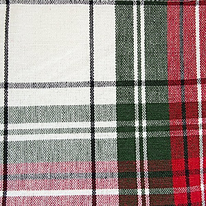 DII Unisex Kitchen Christmas Apron for Women & Men Adjustable Ties and Large Front Pockets, One Size, Holiday Plaid