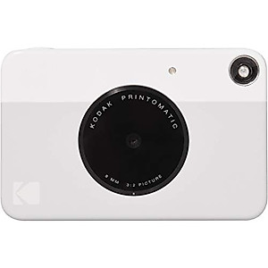 KODAK Printomatic Digital Instant Print Camera - Full Color Prints On ZINK 2x3" Sticky-Backed Photo Paper (Grey) Print Memories Instantly