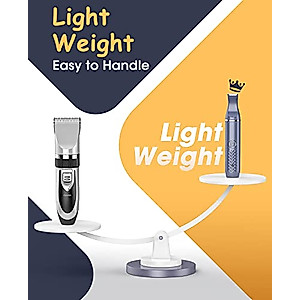 oneisall Dog Paw Trimmer for Grooming with Double Blades, Low Noise 2-Speed Small Dog Cat Grooming Clippers for Paws, Eyes, Ears, Face, Rump (Blue)