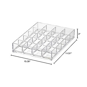 Like-It | MX-T10 | System Tray | Stackable Organizer | Drawer Organizer | A6 | 20 Divide |4.53" × 6.06" × 1.18" | Clear |