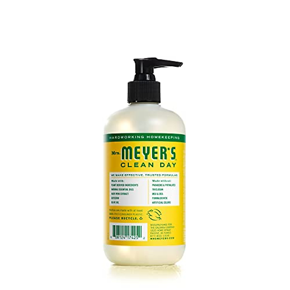 MRS. MEYER'S CLEAN DAY Hand Soap, Made with Essential Oils, Biodegradable Formula, Honeysuckle, 12.5 fl. oz - Pack of 3